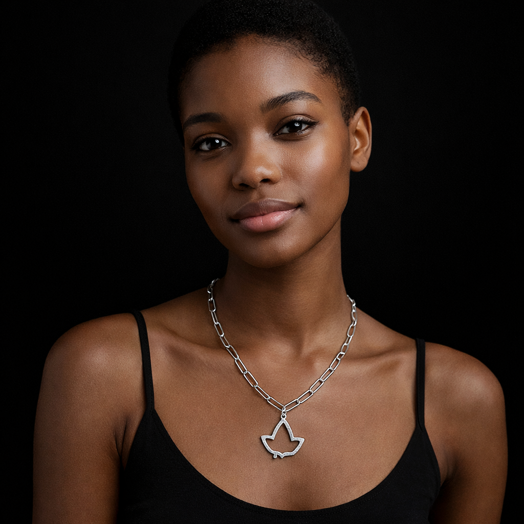 AKA | Ivy Paperclip Necklace – Pink and Unique